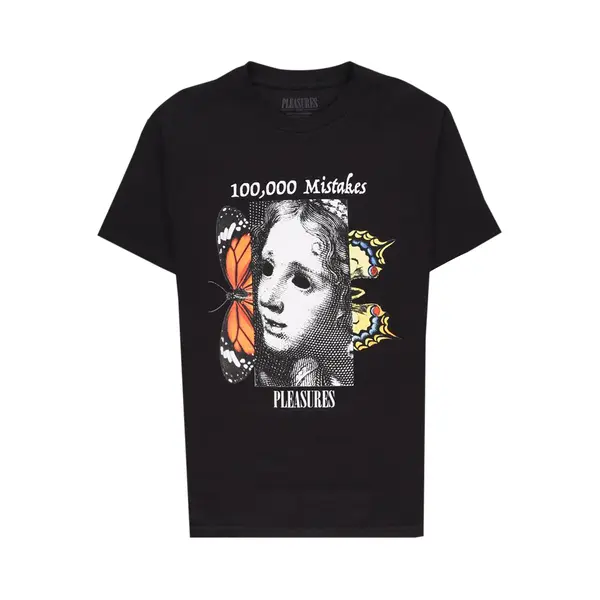 PLEASURES Mistakes Graphic T-shirt - Black