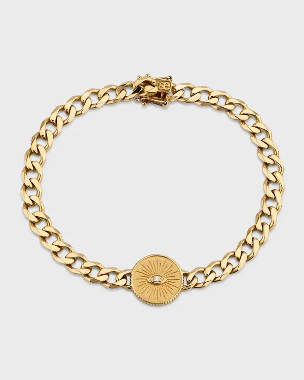 SYDNEY EVAN 14k Diamond Coin Chain Bracelet - Gold