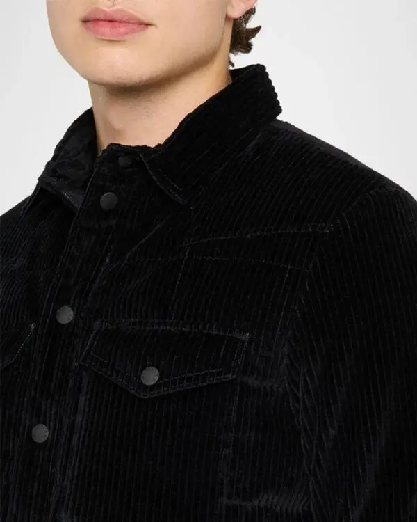 Moncler Apos;s Gelt Padded Corduroy Overshirt - Black