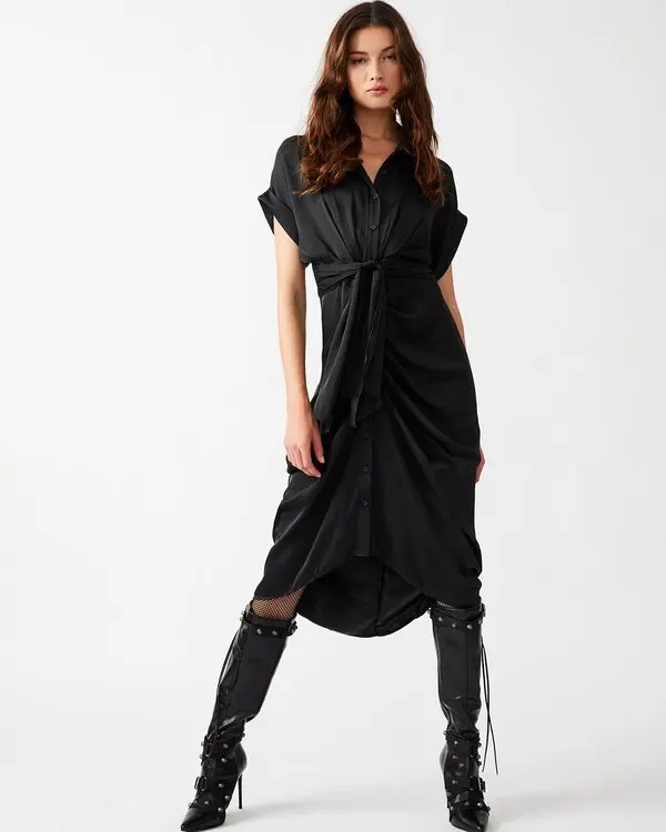 Steve Madden Tori Knit Dress - Black - 30% Off | Editorialist