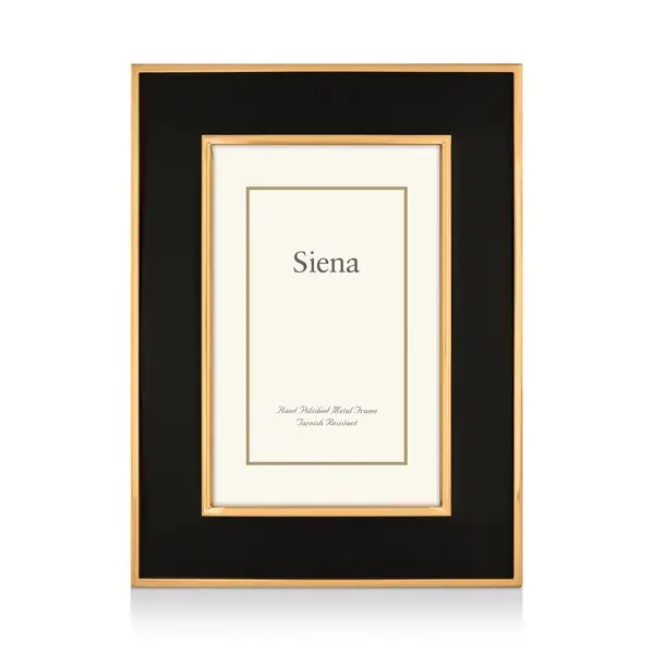SIENA Enamel With Gold Frame, 4 X 6