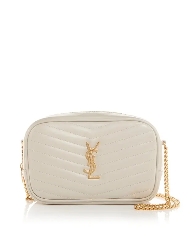 Saint Laurent Lou Crossbody Bag - Crema Leather/gold