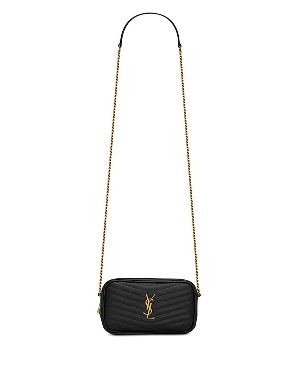 Saint Laurent Lou Crossbody Bag - Crema Leather/gold