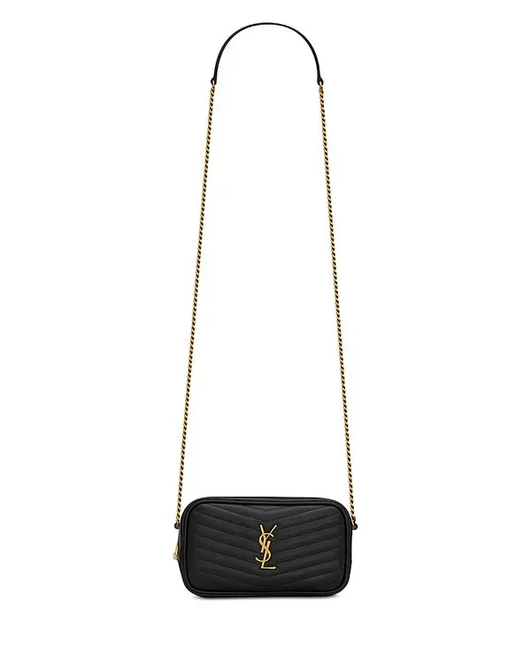 Saint Laurent Lou Crossbody Bag - Crema Leather/gold
