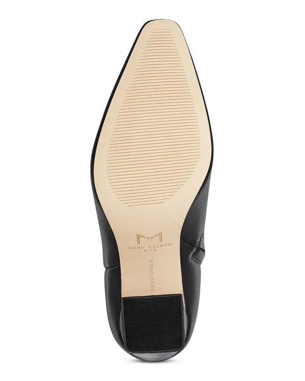 MARC FISHER LTD. Yanara Snip Toe Booties - Black Leather