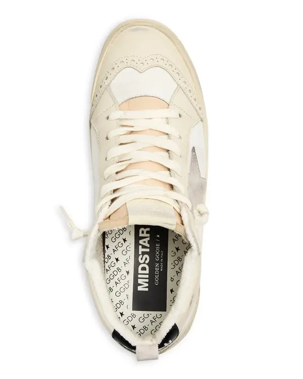 GOLDEN GOOSE Mid Star Mid Top Sneakers - White/ivory