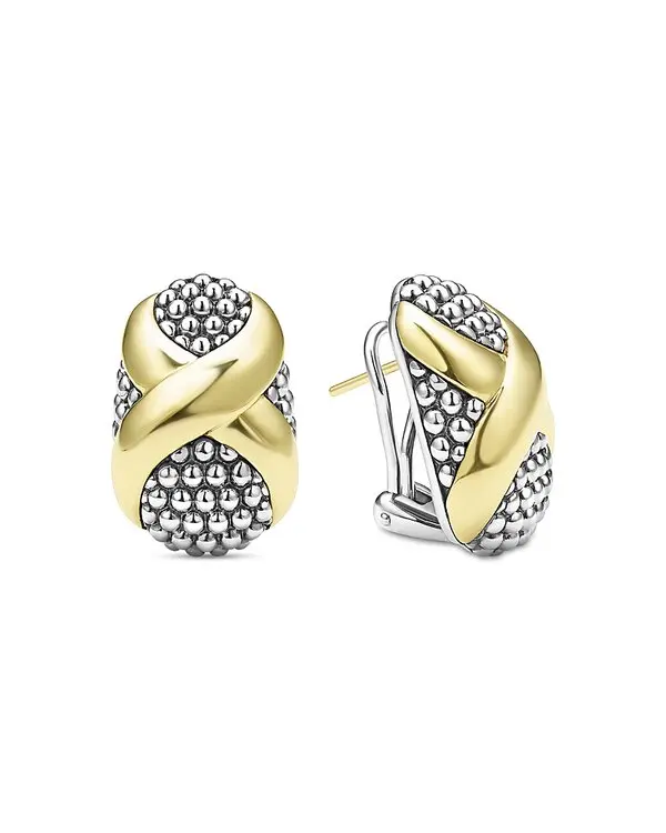 Lagos 18k Yellow Gold And Sterling Silver Embrace Earrings - Silver/gold
