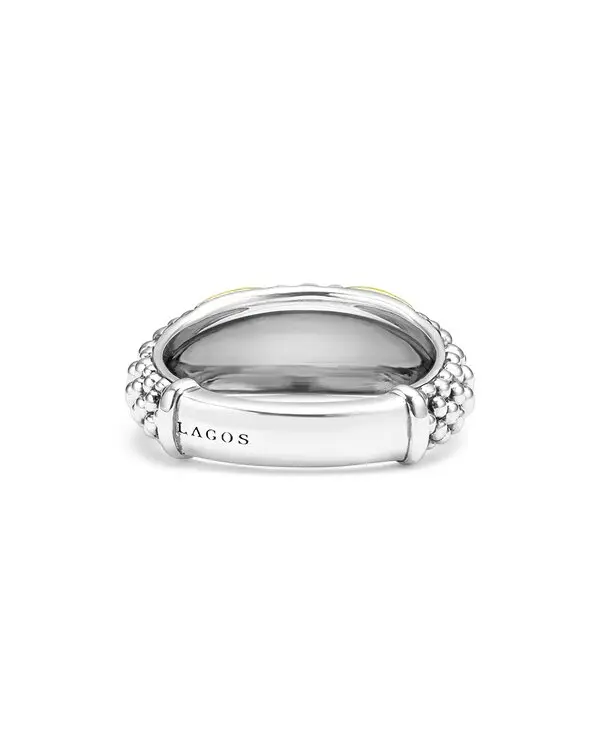 Lagos 18k Yellow Gold And Sterling Silver Embrace X Ring - Silver/gold