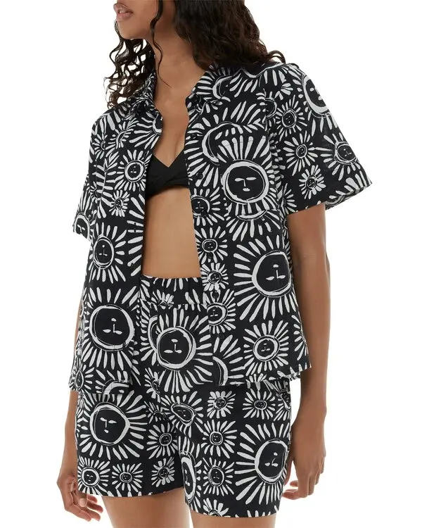 Whistles Sunman Printed Bowling Shirt