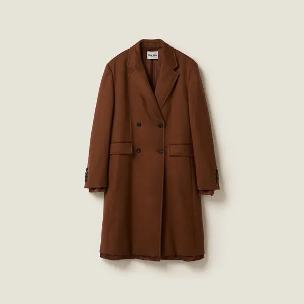 Miu Miu Double-breasted Velour Coat