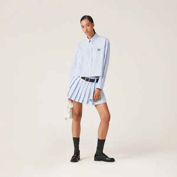 Miu Miu Gingham Check Poplin Shirt