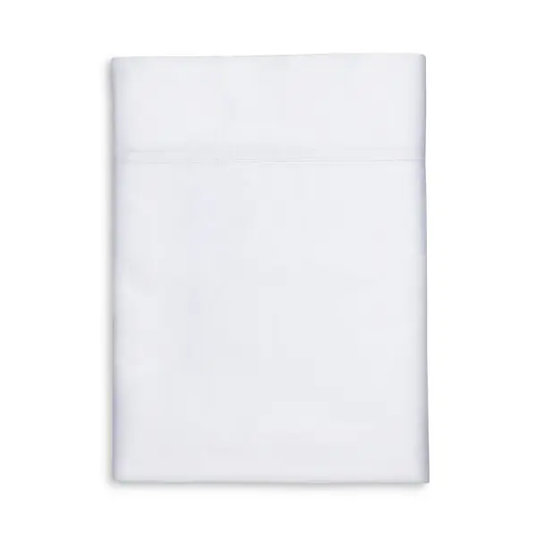 YVES DELORME Triomphe Cotton Flat Sheet, Twin - Blanc