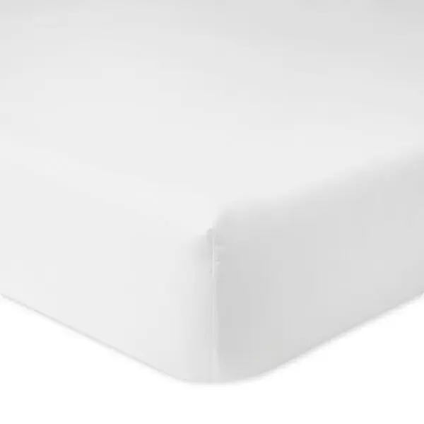 YVES DELORME Triomphe Cotton Fitted Sheet, Twin - Blanc