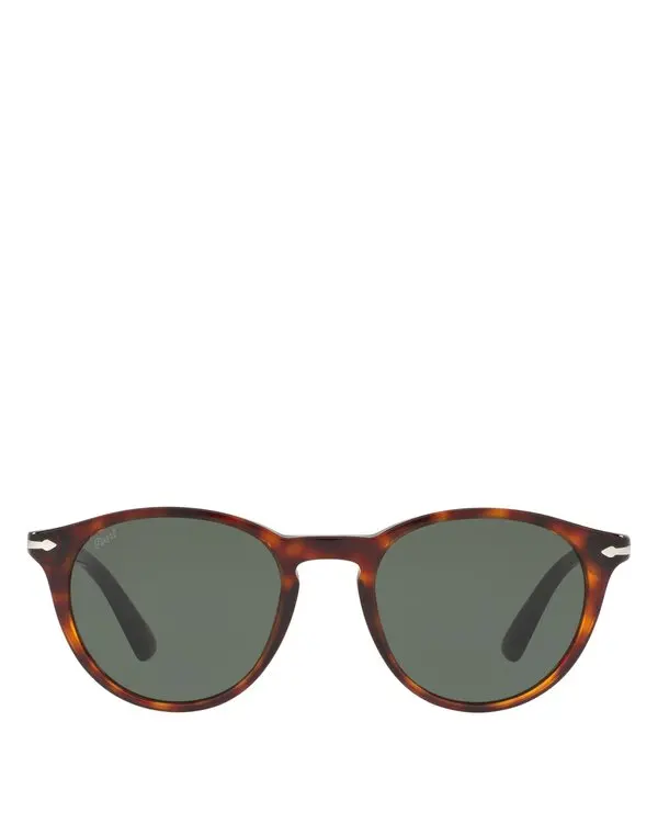 Persol Round Frame Sunglasses - Havana/blue Solid