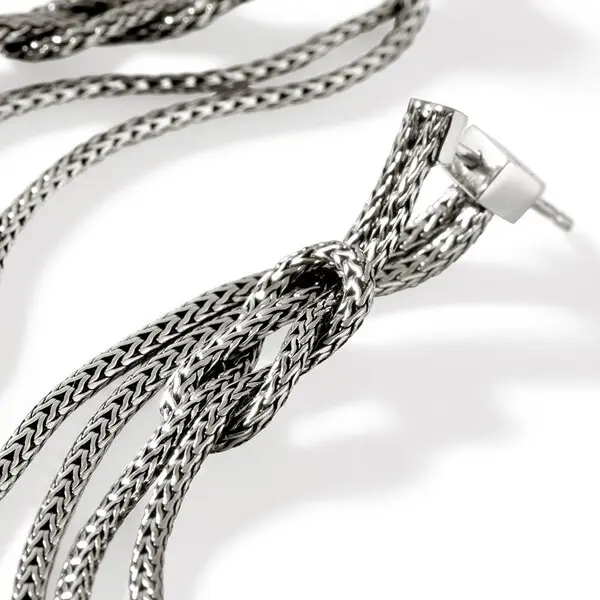 John Hardy Love Knot Drop Earrings - Sterling Silver