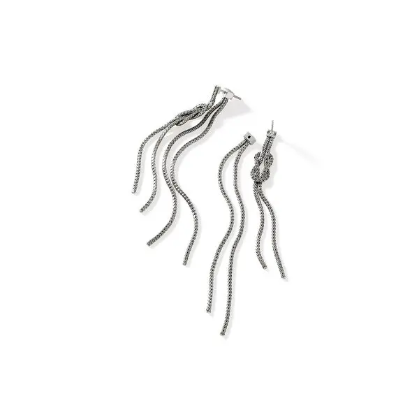 John Hardy Love Knot Drop Earrings - Sterling Silver