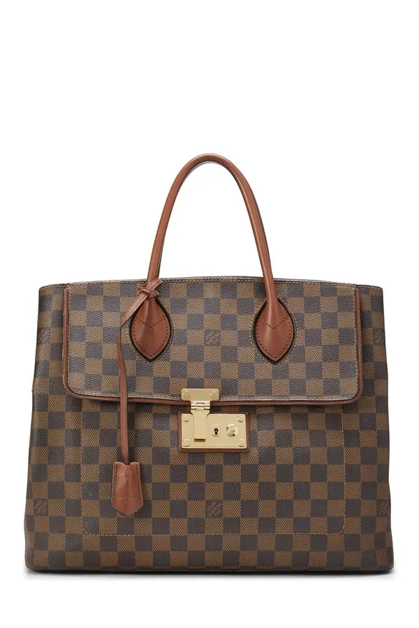 LOUIS VUITTON Damier Ebene Ascot Tote - Brown