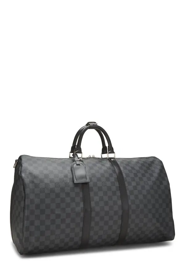 LOUIS VUITTON Damier Graphite Keepall Bandouliere 55