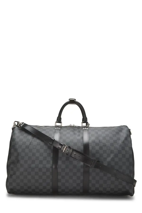LOUIS VUITTON Damier Graphite Keepall Bandouliere 55