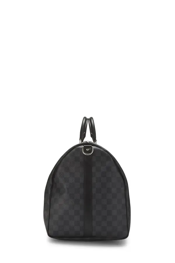 LOUIS VUITTON Damier Graphite Keepall Bandouliere 55 - Black