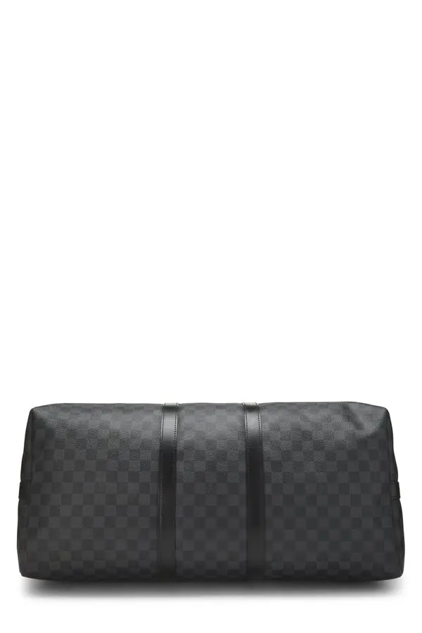 LOUIS VUITTON Damier Graphite Keepall Bandouliere 55 - Black