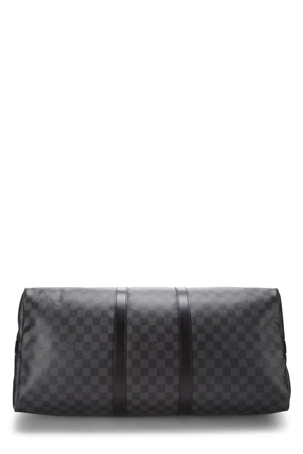 LOUIS VUITTON Damier Graphite Keepall Bandouliere 55 - Black