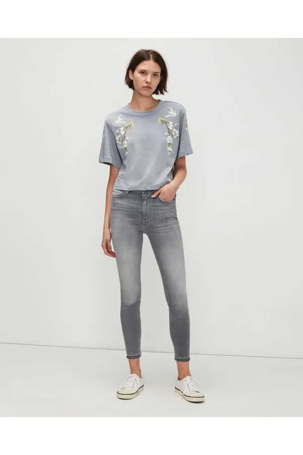 For All Mankind Slim Illusion High Waist Ankle Skinny In Alder