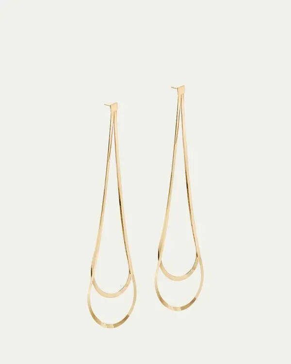 Lana Jewelry 14k Linear Looped Herringbone Earrings
