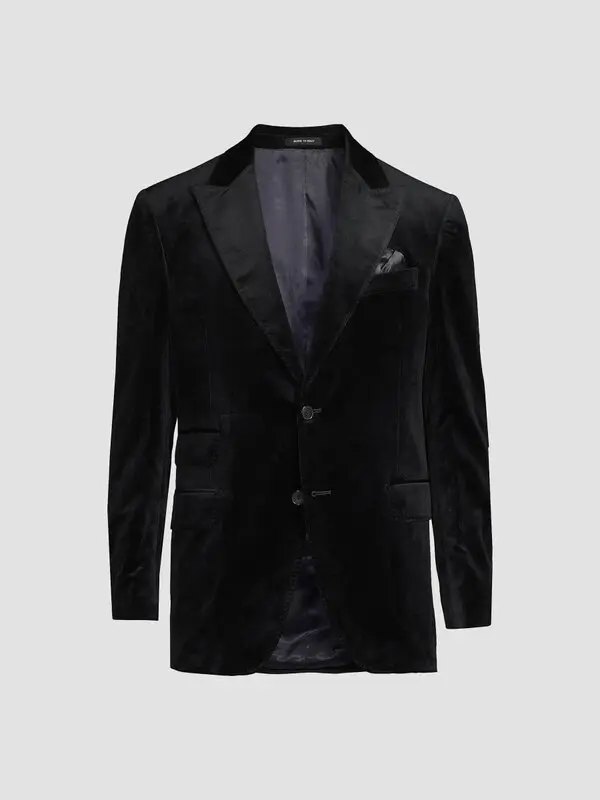 SAKS FIFTH AVENUE Collection Classic Velvet Jacket - Moonless