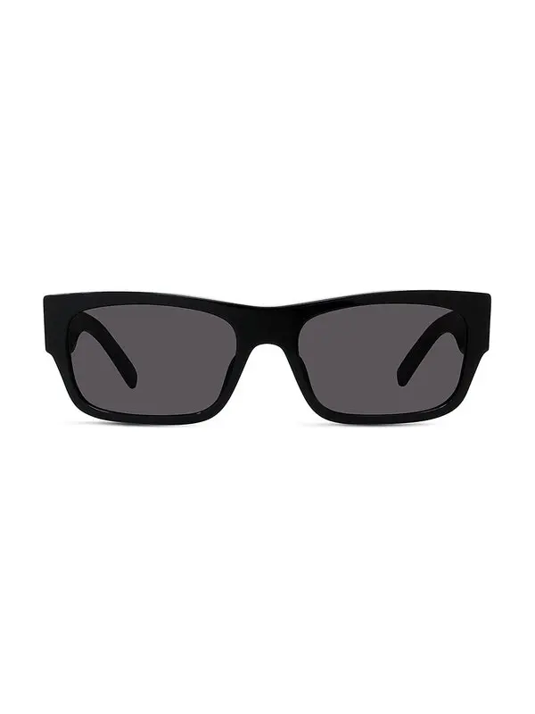 Givenchy 4g 56mm Rectangular Sunglasses - Black Smoke