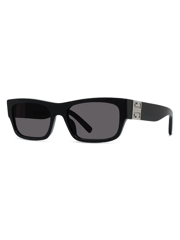 Givenchy 4g 56mm Rectangular Sunglasses - Black Smoke