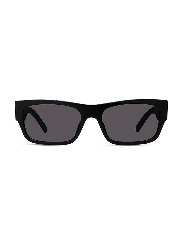 Givenchy 4g 56mm Rectangular Sunglasses - Black Smoke
