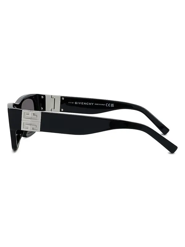 Givenchy 4g 56mm Rectangular Sunglasses - Black Smoke