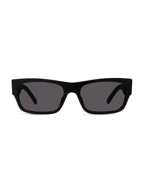 Givenchy 4g 56mm Rectangular Sunglasses - Black Smoke