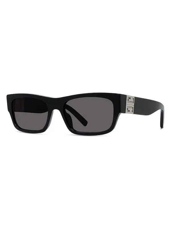 Givenchy 4g 56mm Rectangular Sunglasses - Black Smoke