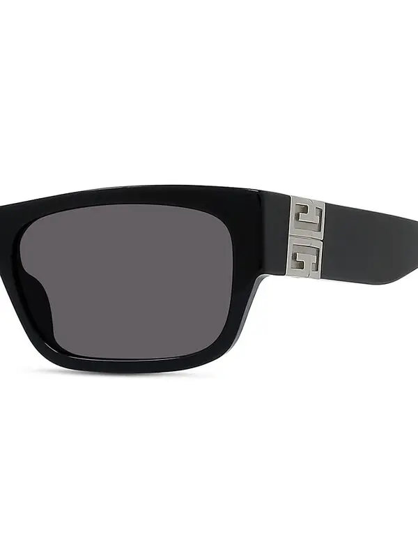 Givenchy 4g 56mm Rectangular Sunglasses - Black Smoke