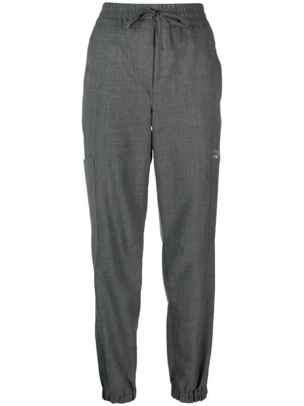 SEMICOUTURE Tapered Drawstring Trousers - Grey