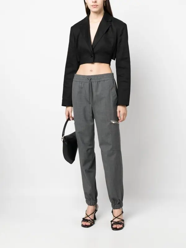 SEMICOUTURE Tapered Drawstring Trousers - Grey