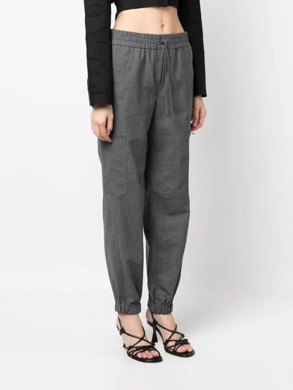 SEMICOUTURE Tapered Drawstring Trousers - Grey