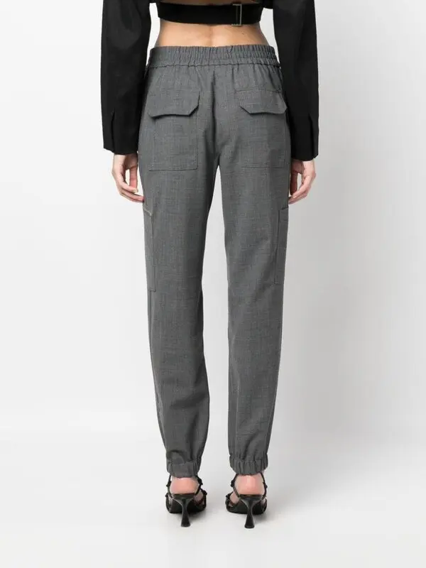 SEMICOUTURE Tapered Drawstring Trousers - Grey