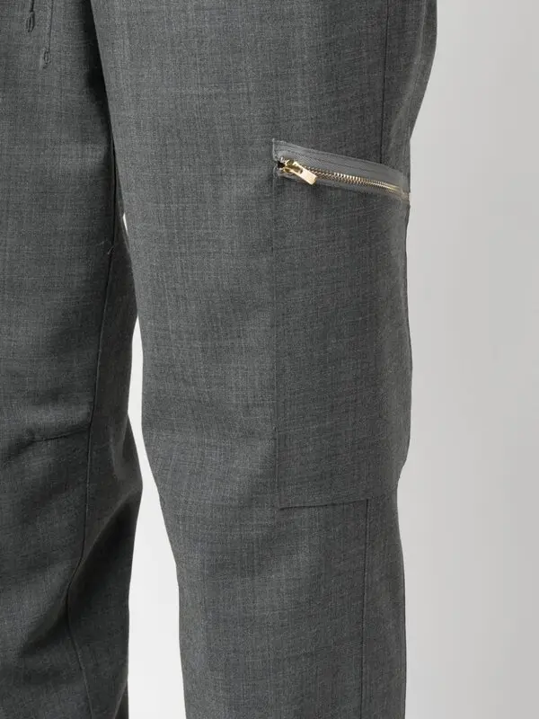 SEMICOUTURE Tapered Drawstring Trousers - Grey