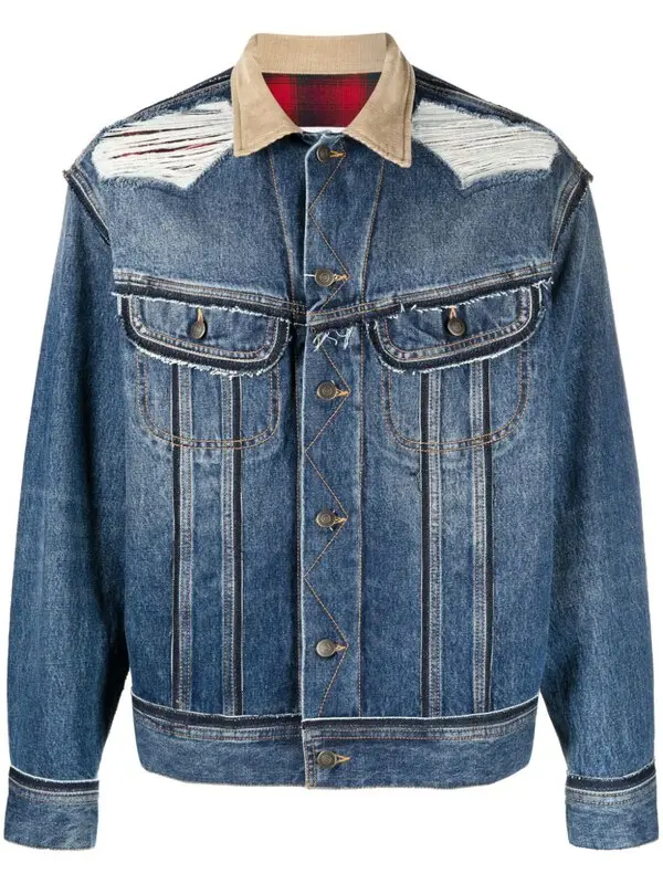 MAISON MARGIELA X Pendleton Distressed Denim Jacket