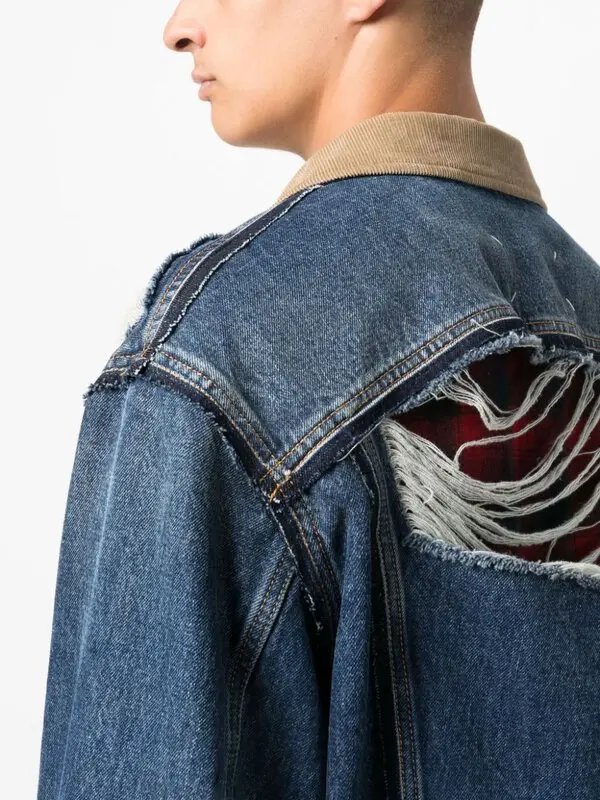 MAISON MARGIELA X Pendleton Distressed Denim Jacket