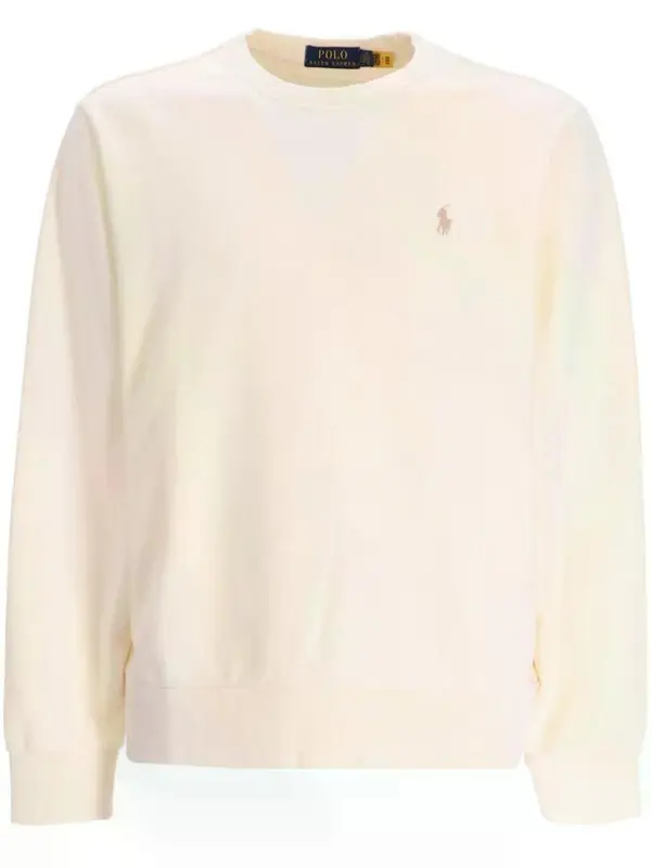 Polo Ralph Lauren Logo-embroidered Cotton Sweatshirt - Neutrals