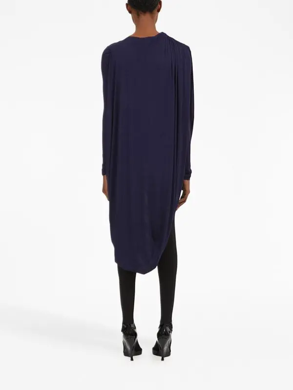 FERRAGAMO Asymmetric Draped Long-sleeve Dress