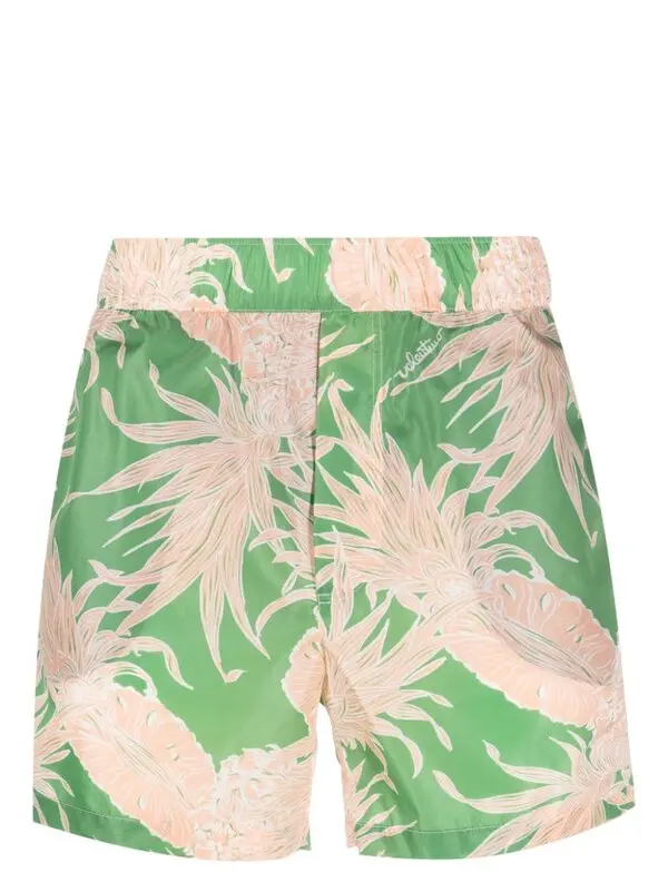 Valentino Garavani Pineapple-print Swim Shorts - Green