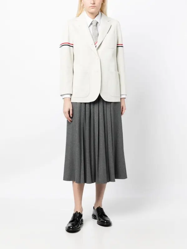 Thom Browne Rwb Stripe Cotton Blazer
