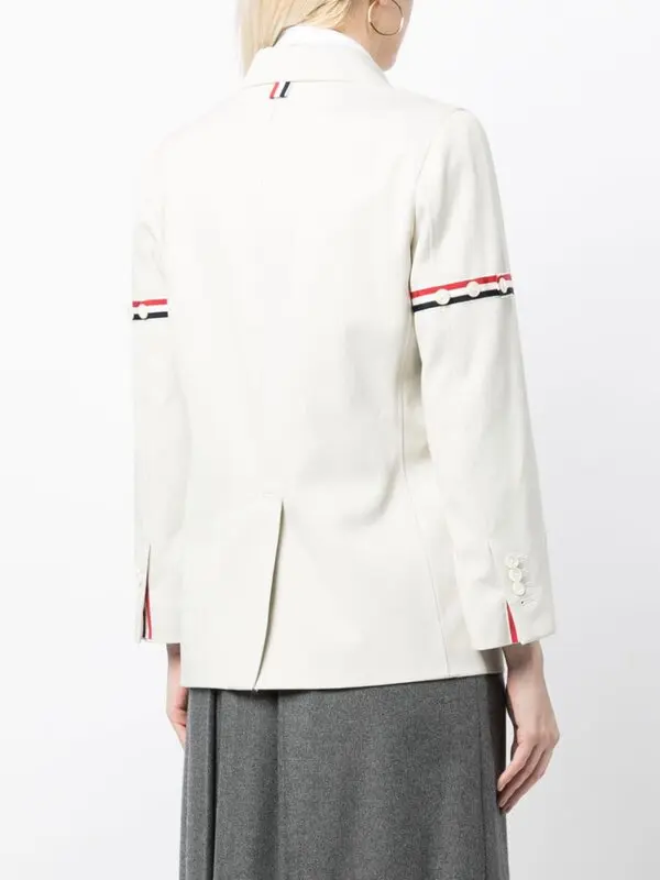 Thom Browne Rwb Stripe Cotton Blazer