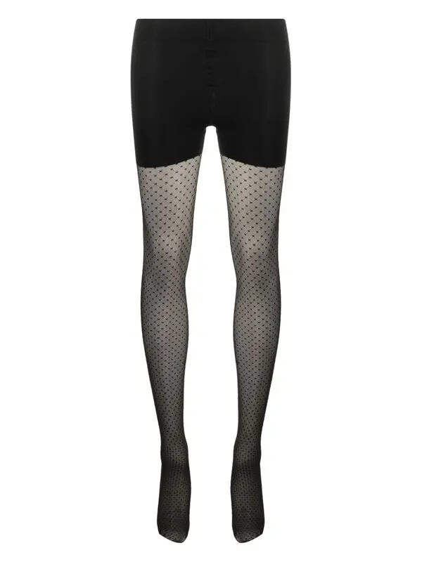 Wolford Control Dots Tights - Black
