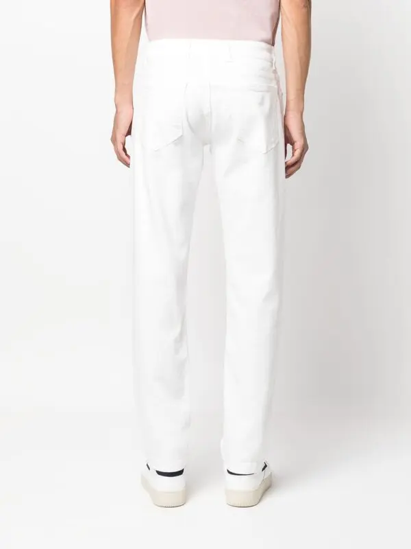 Eleventy Low-rise Tapered Jeans - White